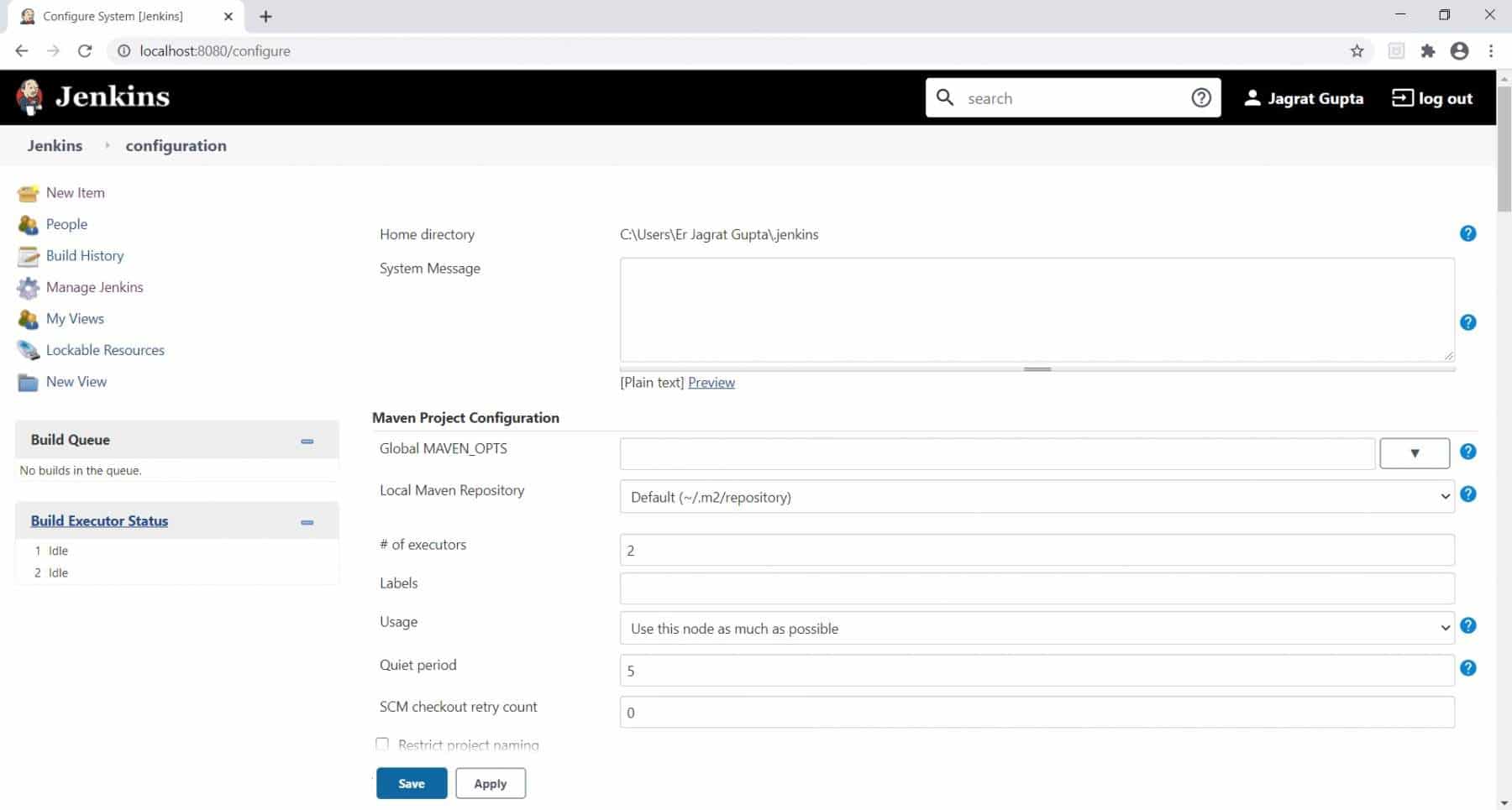 Jenkins Configuration - How to manage it and configure Global Settings? Jenkins Configuration - How to manage it and configure Global Settings?